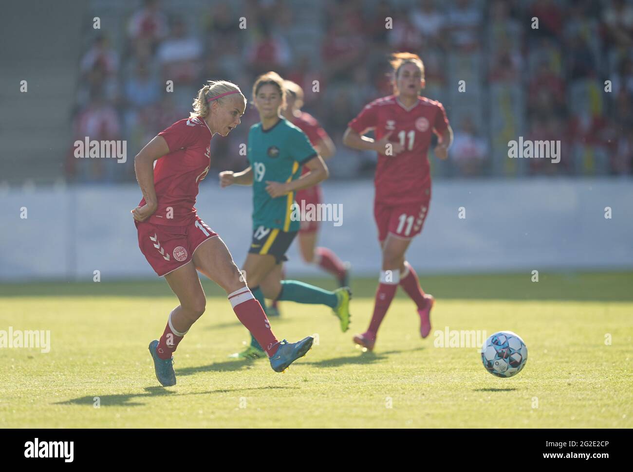 Horsens Stadium, Horsens, Denmark. 10th June, 2021. Denmark's Rikke ...