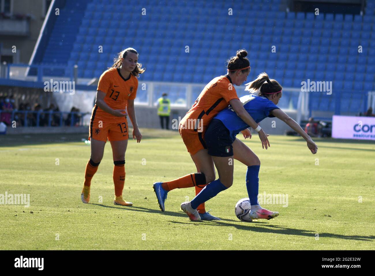 Ferrara, Italy. June 10 2021: Renate Jansen (Netherlands Women)Merel ...