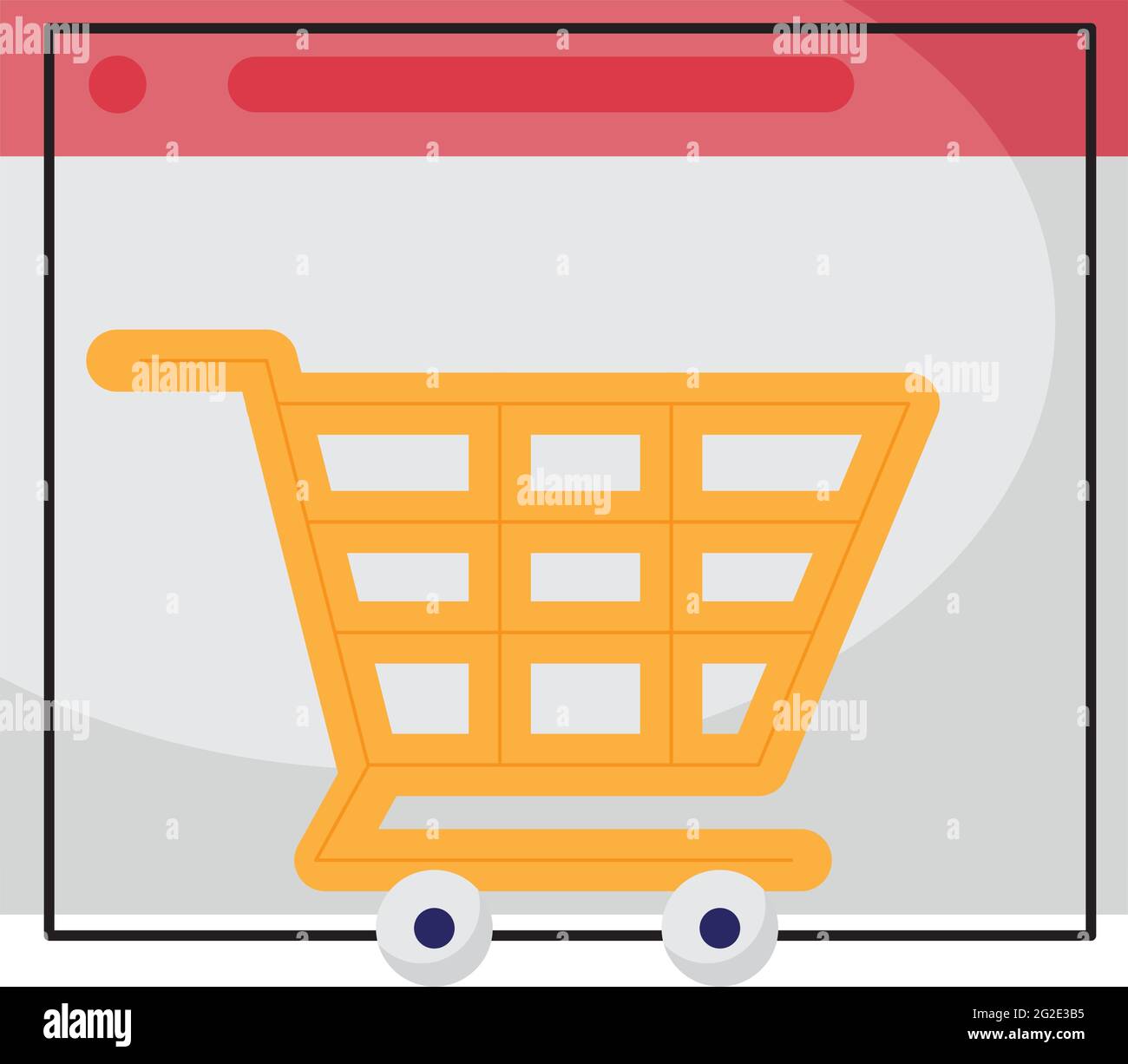 shopping cart on website Stock Vector Image & Art - Alamy