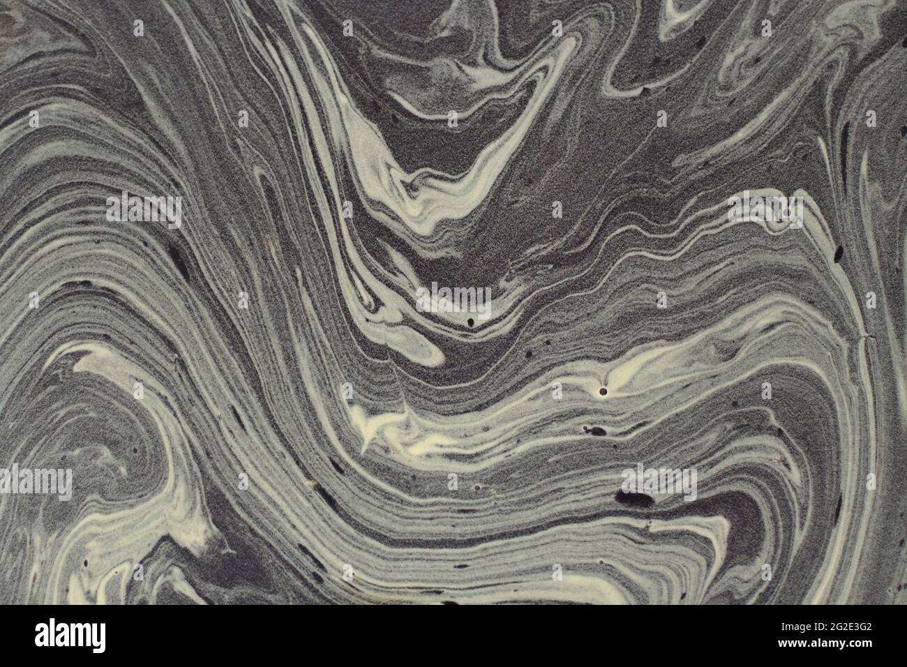 Pollen in a puddle. Beautiful stains in the water. Brownian motion of ...