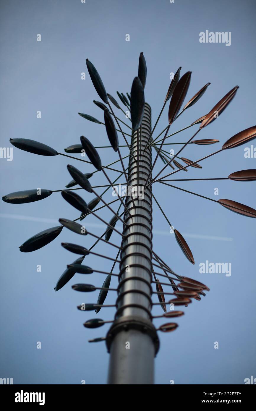Wind-catching design. A sculpture in the park interacting with the wind ...