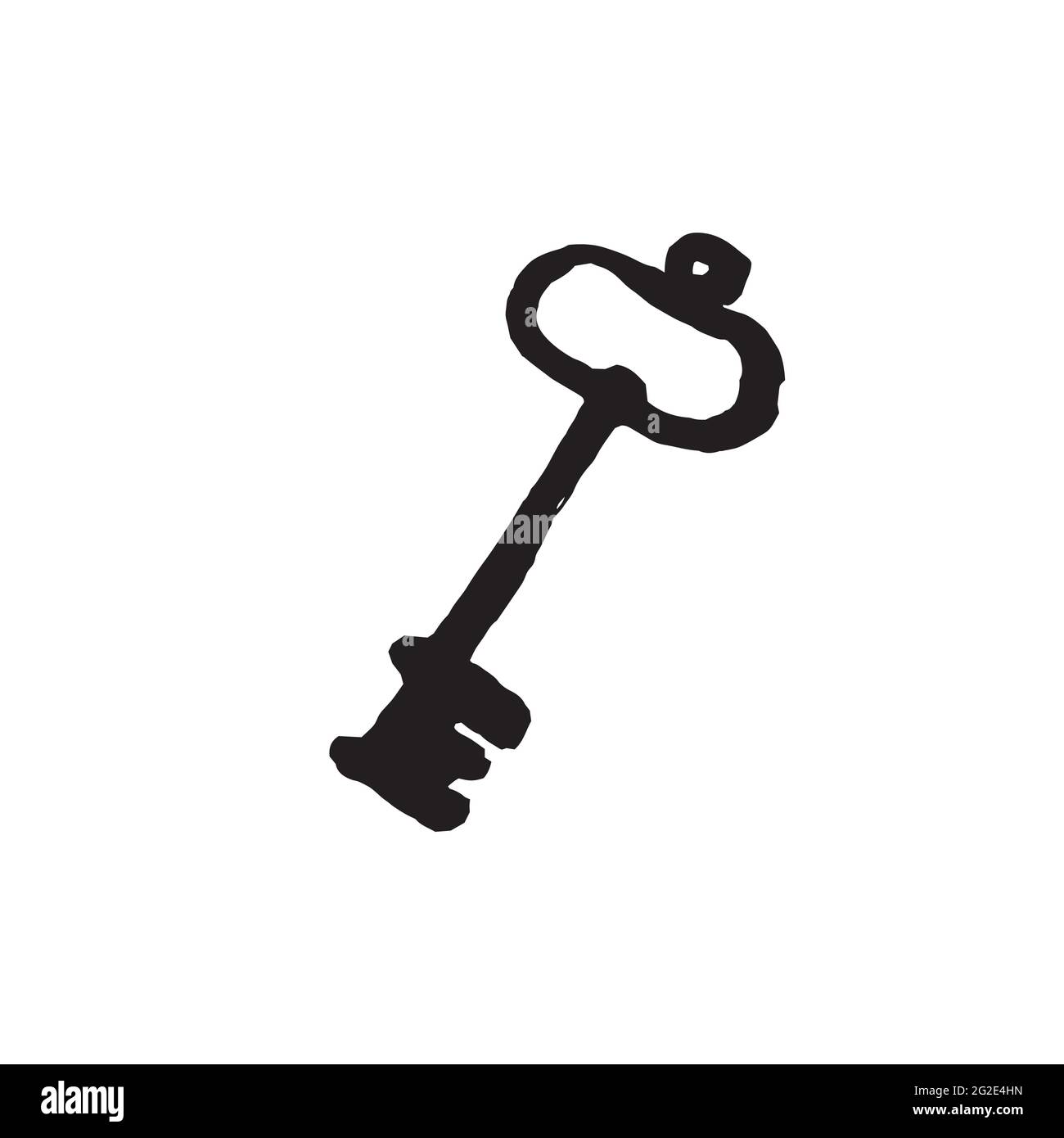 Occult mystic witch key for witchcraft hand drawn icon illustration ...