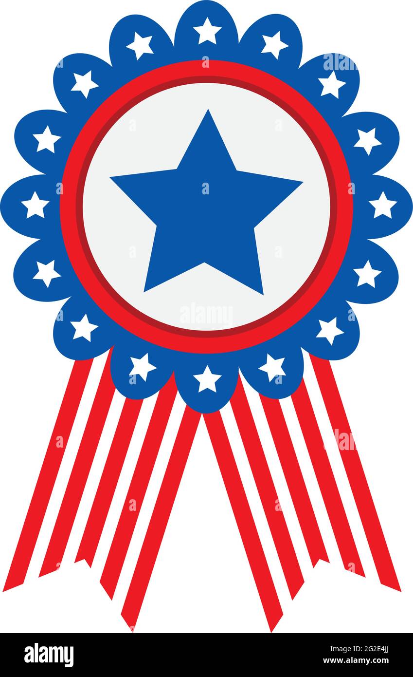 United states medal with ribbon Stock Vector Image & Art - Alamy