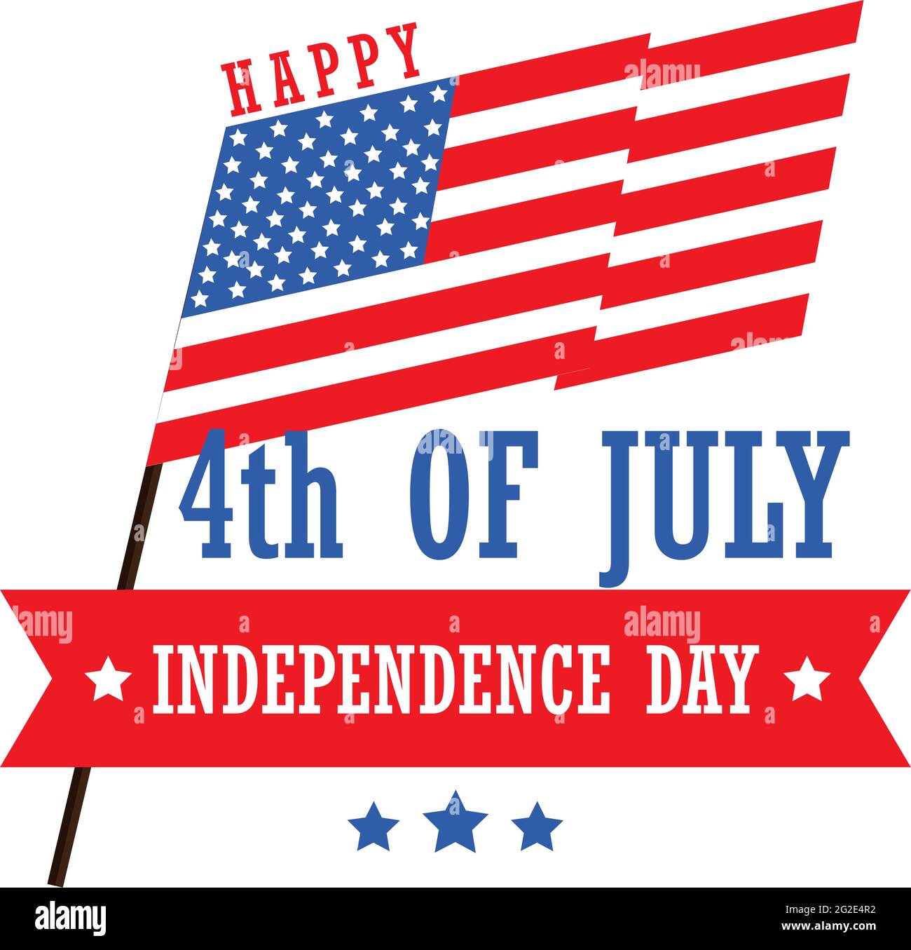 Independence day with flag Stock Vector Image & Art - Alamy