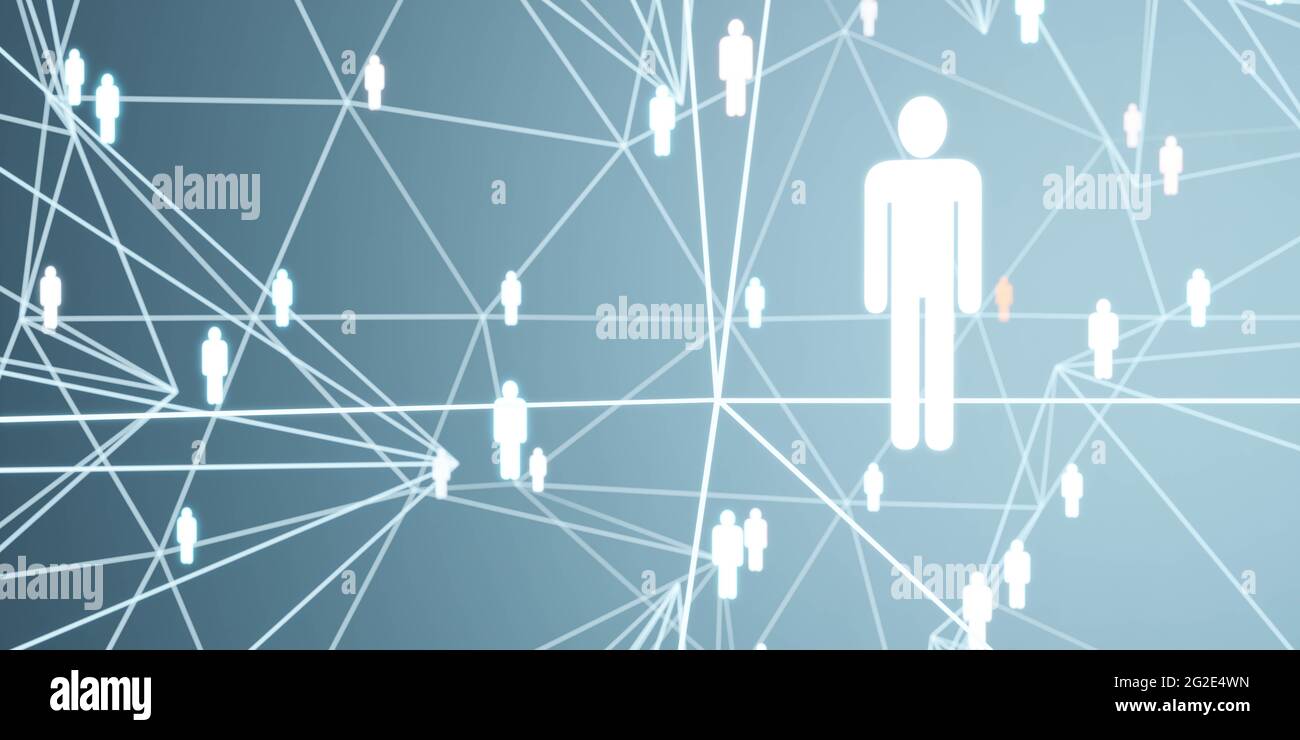 network connectivity internet concept visualization blue data ...