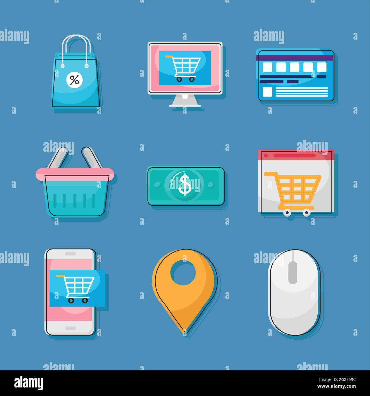 Ecommerce symbol set Stock Vector Image & Art - Alamy