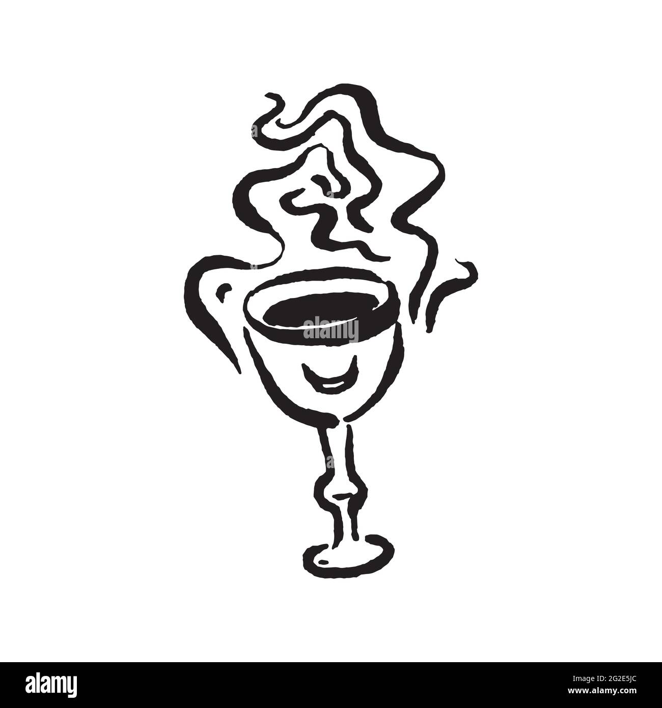 Wild magic poison cup for magician witchcraft hand drawn illustration ...