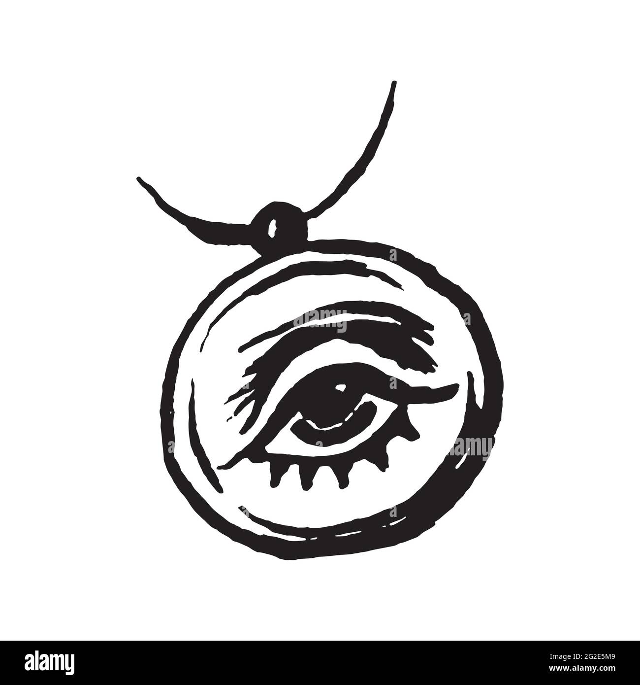 Alchemy eye amulet icon Cut Out Stock Images & Pictures - Alamy
