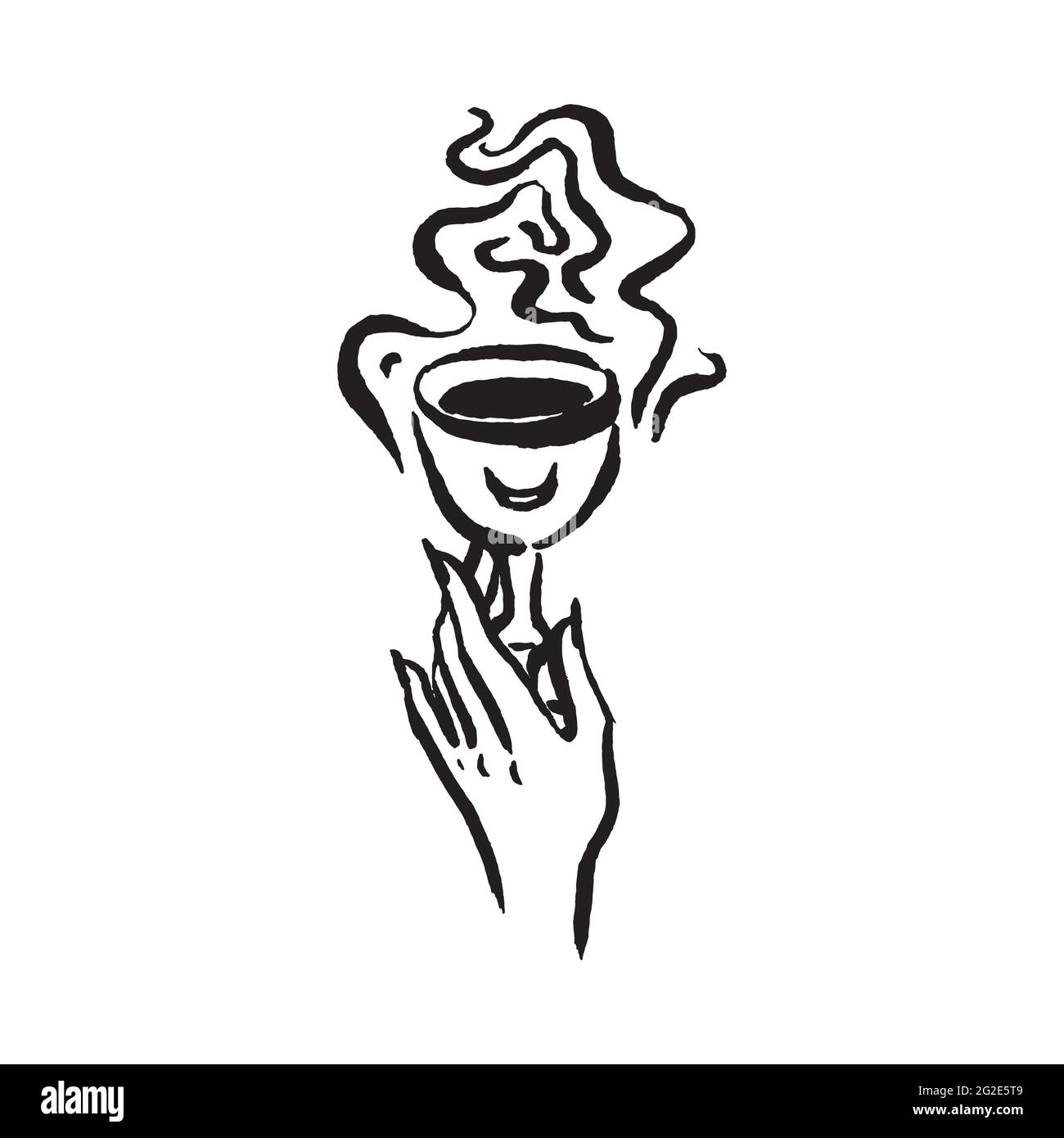 Wild magic poison cup for magician witchcraft hand drawn illustration ...