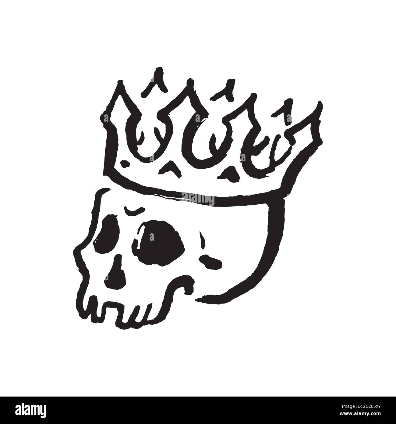 Mysticism witchcraft occult skull hand drawn illustration set Stock ...