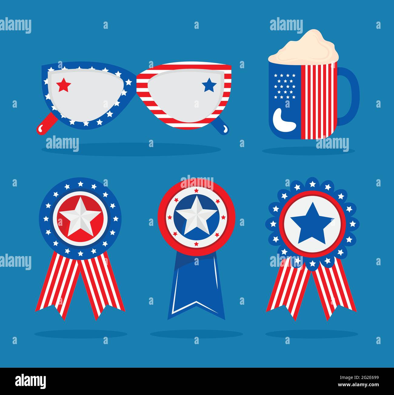 Independence day symbol collection Stock Vector Image & Art - Alamy