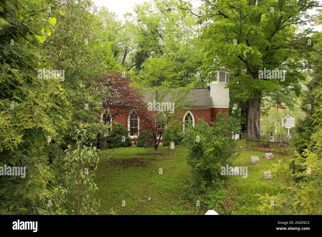 The 19th century Virginia's Chapel, WV, USA. Small cemetery holding the ...