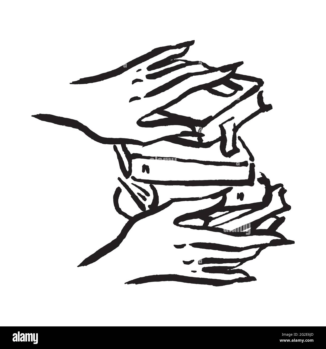 Witch secret magic knowledge books hand drawn illustration Stock Vector ...