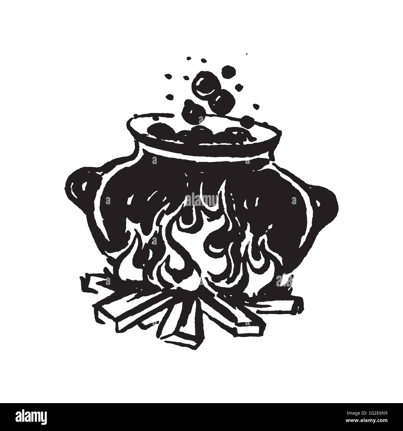 Mysticism witchcraft occult hand drawn illustration set Stock Vector ...