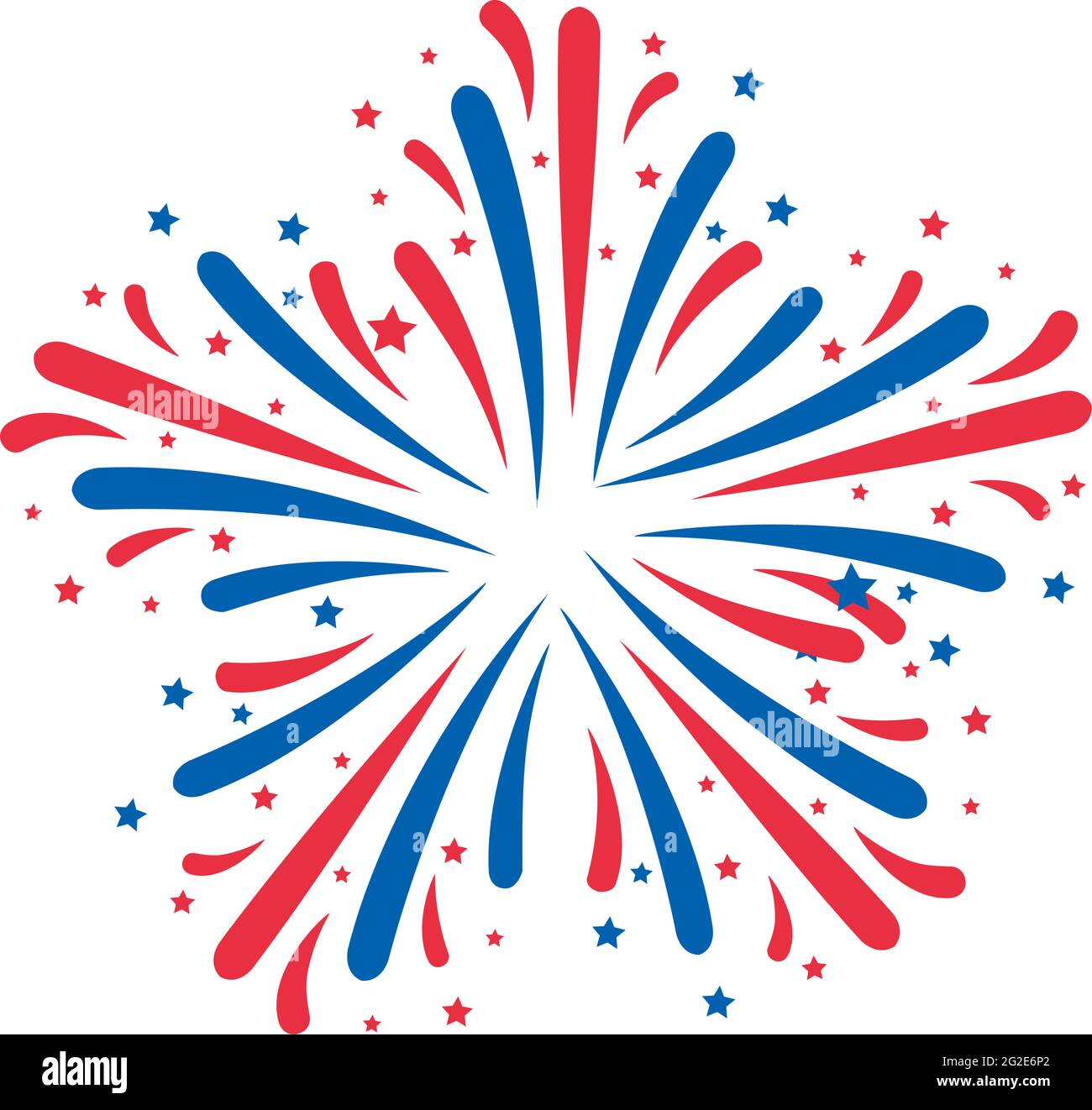 Red White And Blue Firework Clip Art