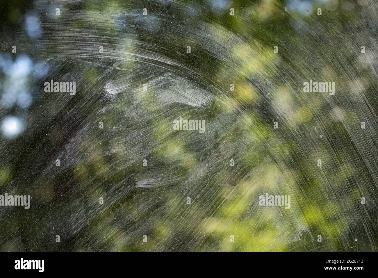 Dirty glass. Washing the window. The transparent glass is covered with ...