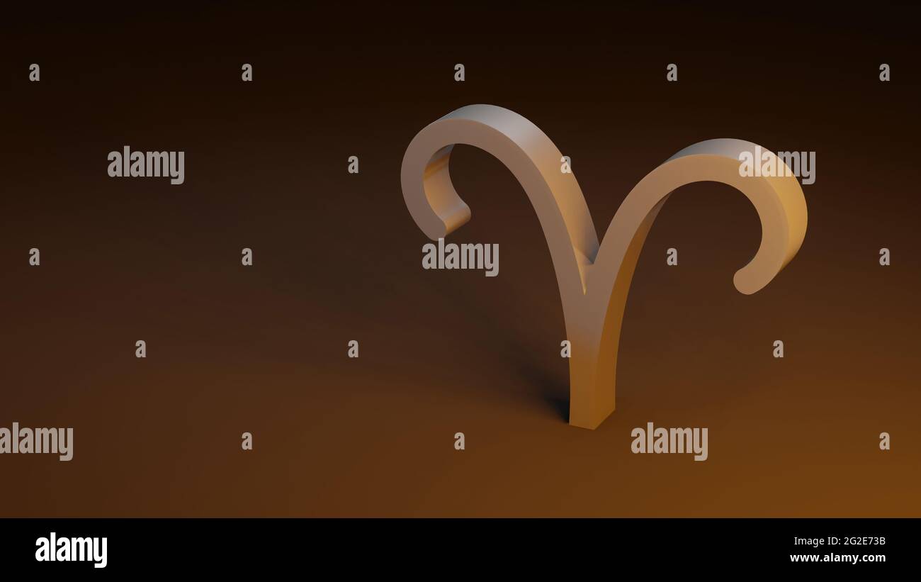 zodiac symbol Aries signs 3D rendering Stock Photo - Alamy