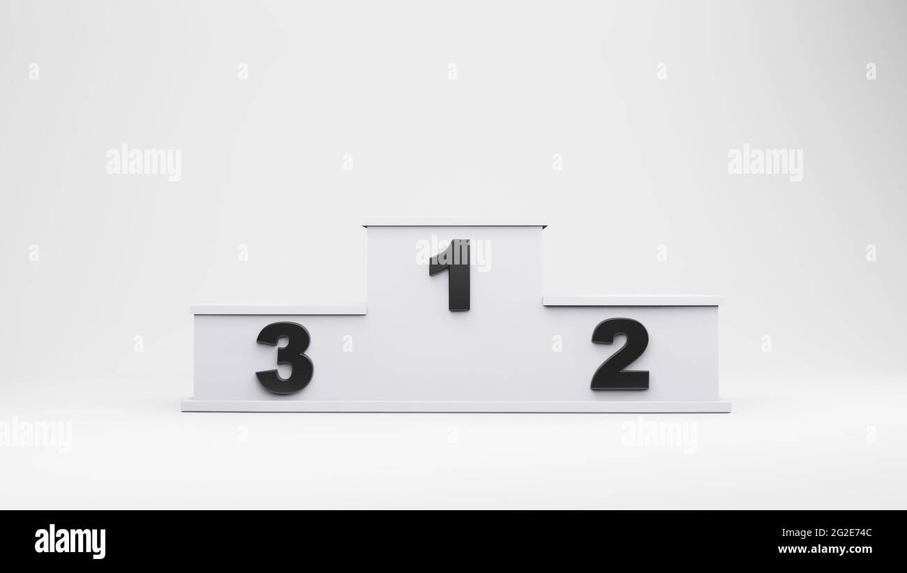 winners podium illustration , 3d rendering Stock Photo - Alamy