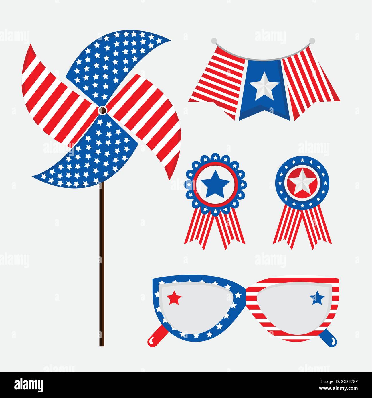 Independence day icon set Stock Vector Image & Art - Alamy