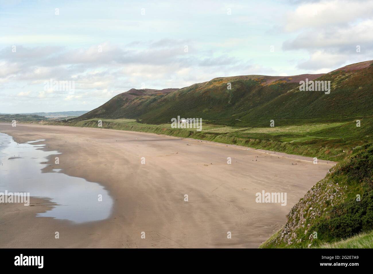 Rhossili Beach on the Gower peninsula Wales UK. Welsh Coast Coastline ...