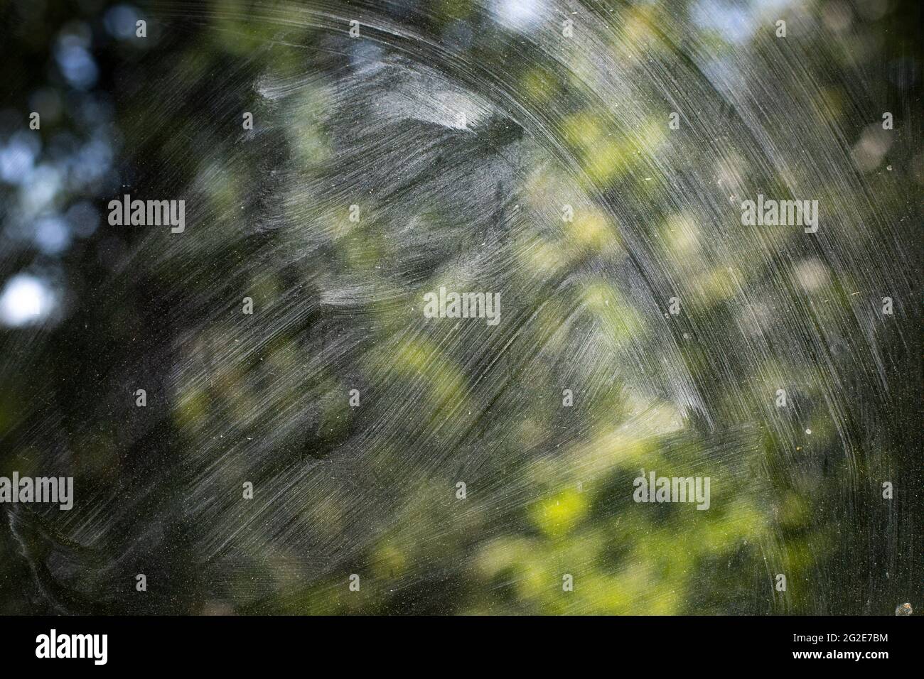 Dirty glass. Washing the window. The transparent glass is covered with ...