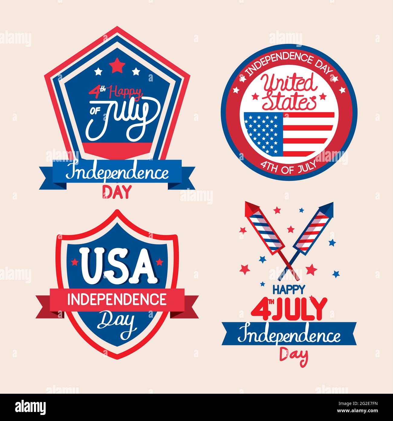 Independence day icon set Stock Vector Image & Art - Alamy