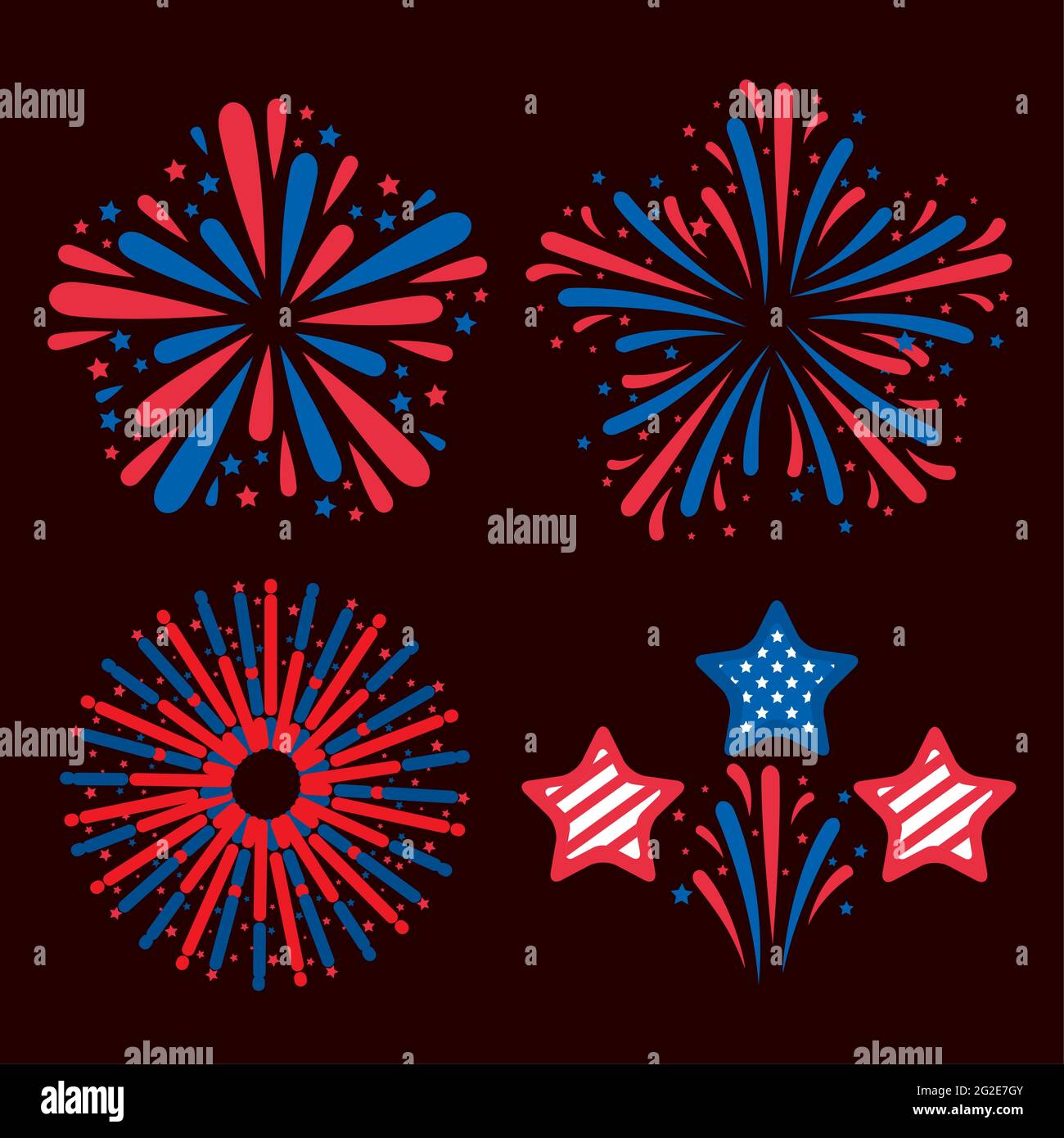 Us fireworks Stock Vector Images - Alamy