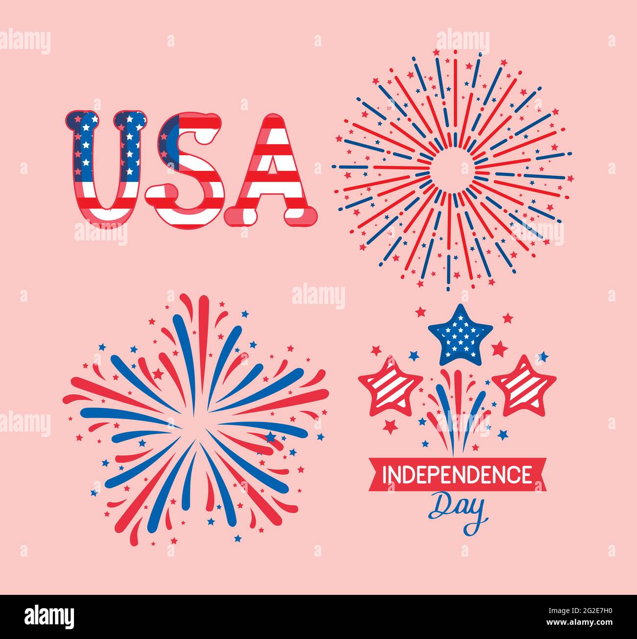 Independence day symbol set Stock Vector Image & Art - Alamy