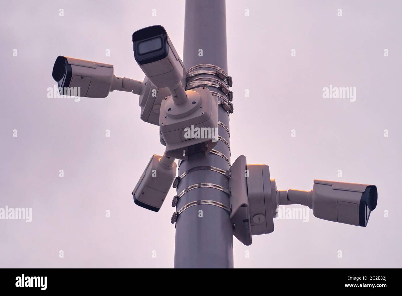 Video cameras outdoor video surveillance of people Stock Photo - Alamy