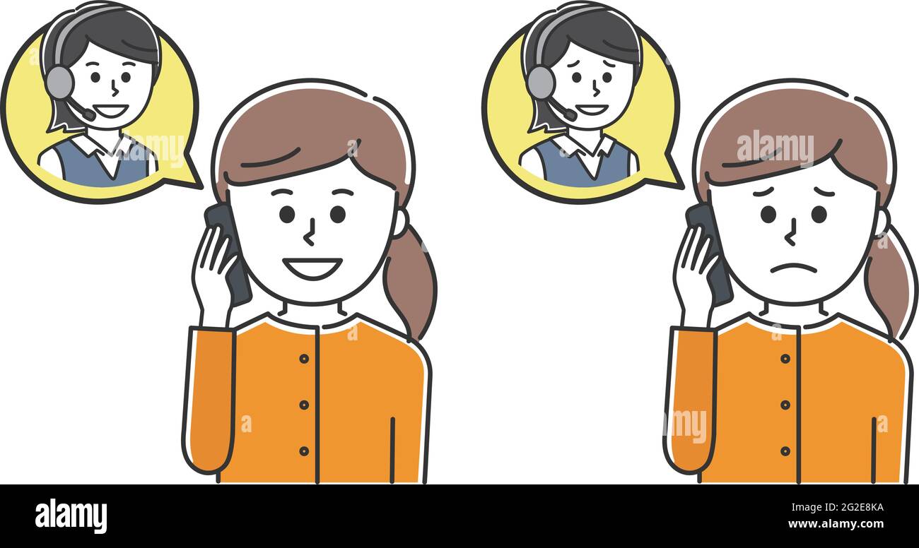 Set of woman inquiring about something. Vector illustration isolated on ...