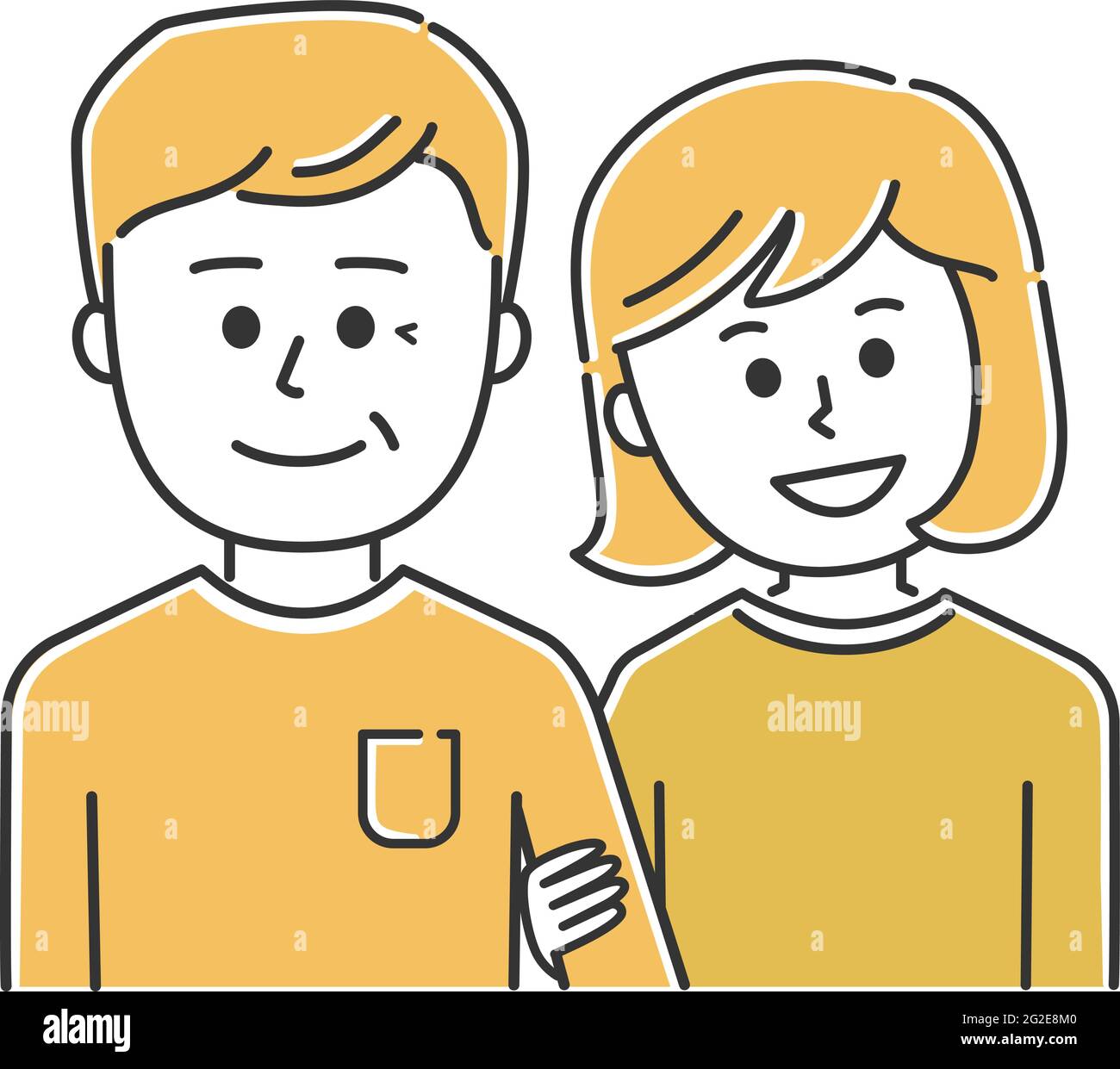 Couples with a large age gap. Vector illustration isolated on white ...