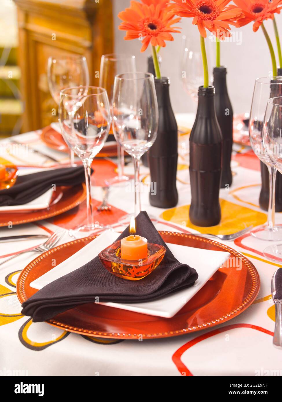 Reception room decorated for a social event Stock Photo - Alamy