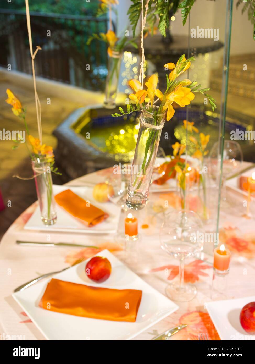 Reception room decorated for a social event Stock Photo - Alamy