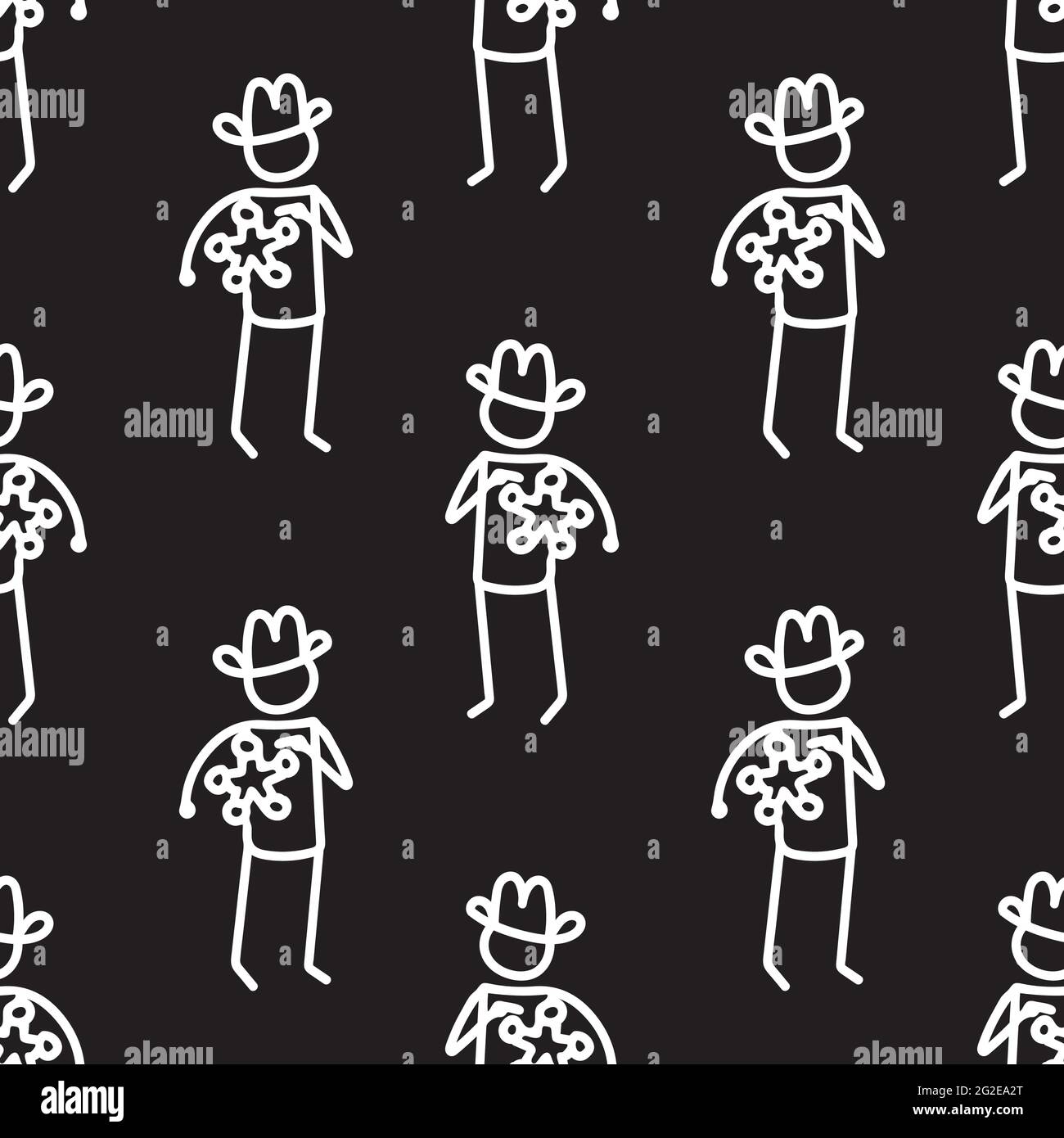 Cowboy Stick Figure Logo