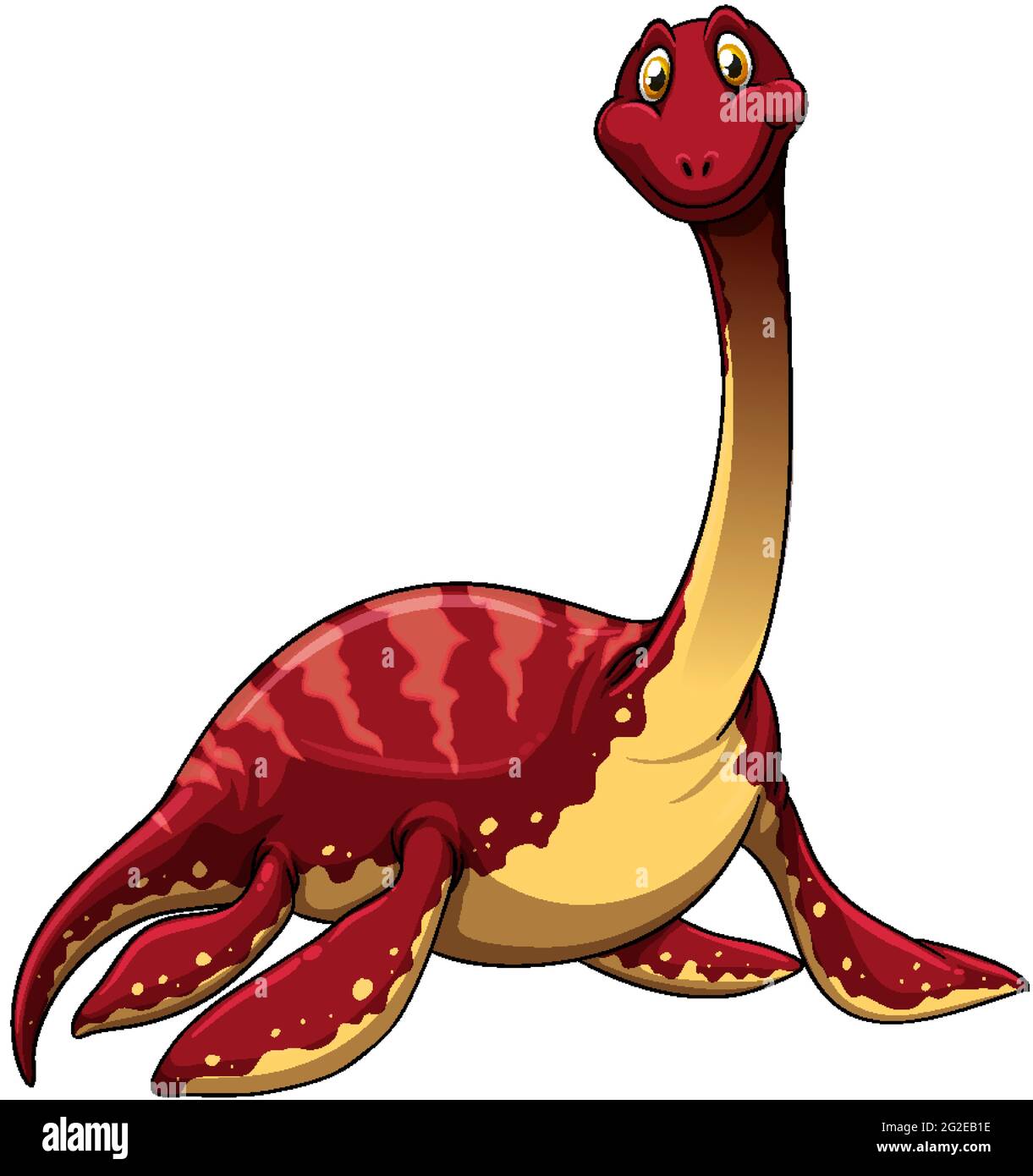 A pliosaurus dinosaur cartoon character illustration Stock Vector Image ...