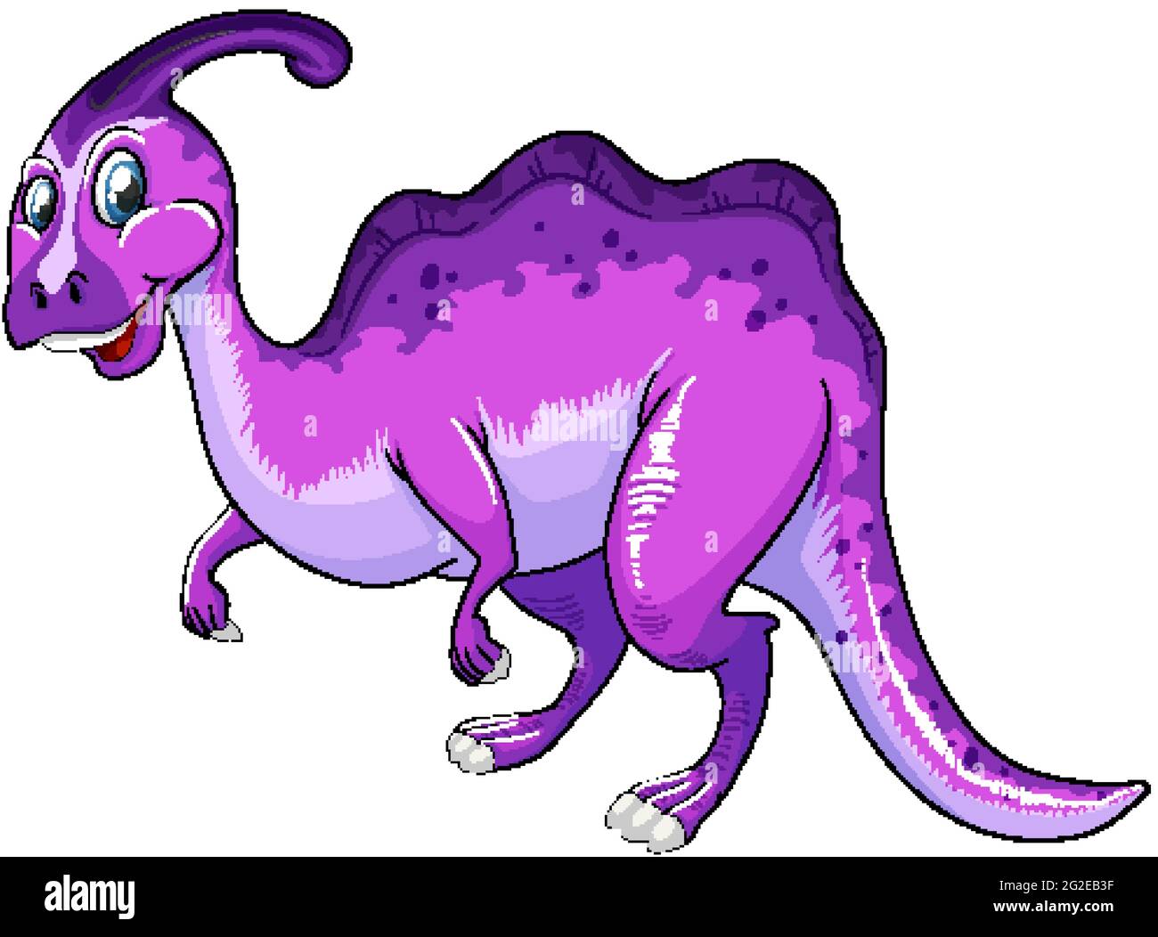 A Parasaurus dinosaur cartoon character illustration Stock Vector Image ...