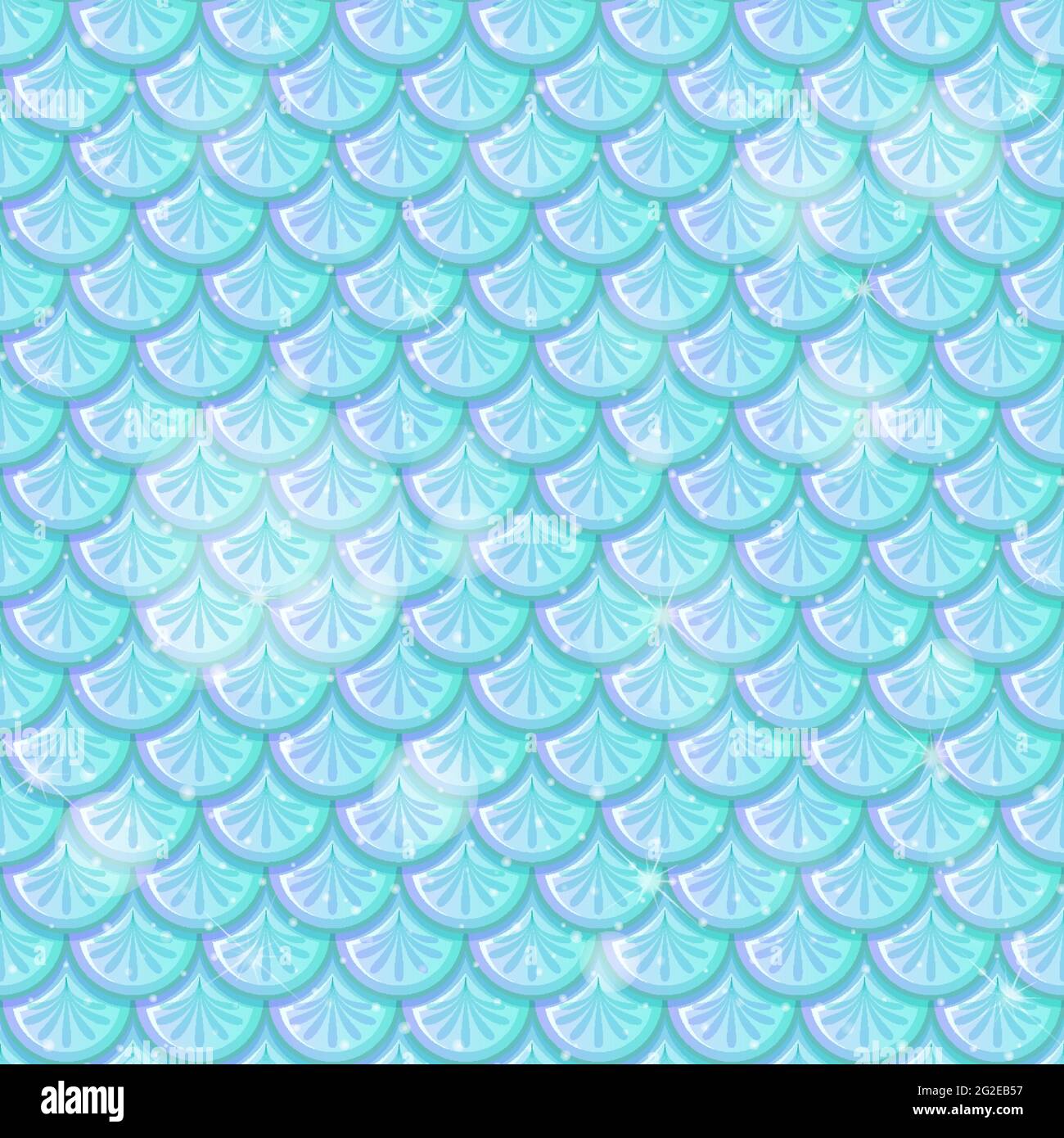 Pastel blue fish scales seamless pattern illustration Stock Vector ...