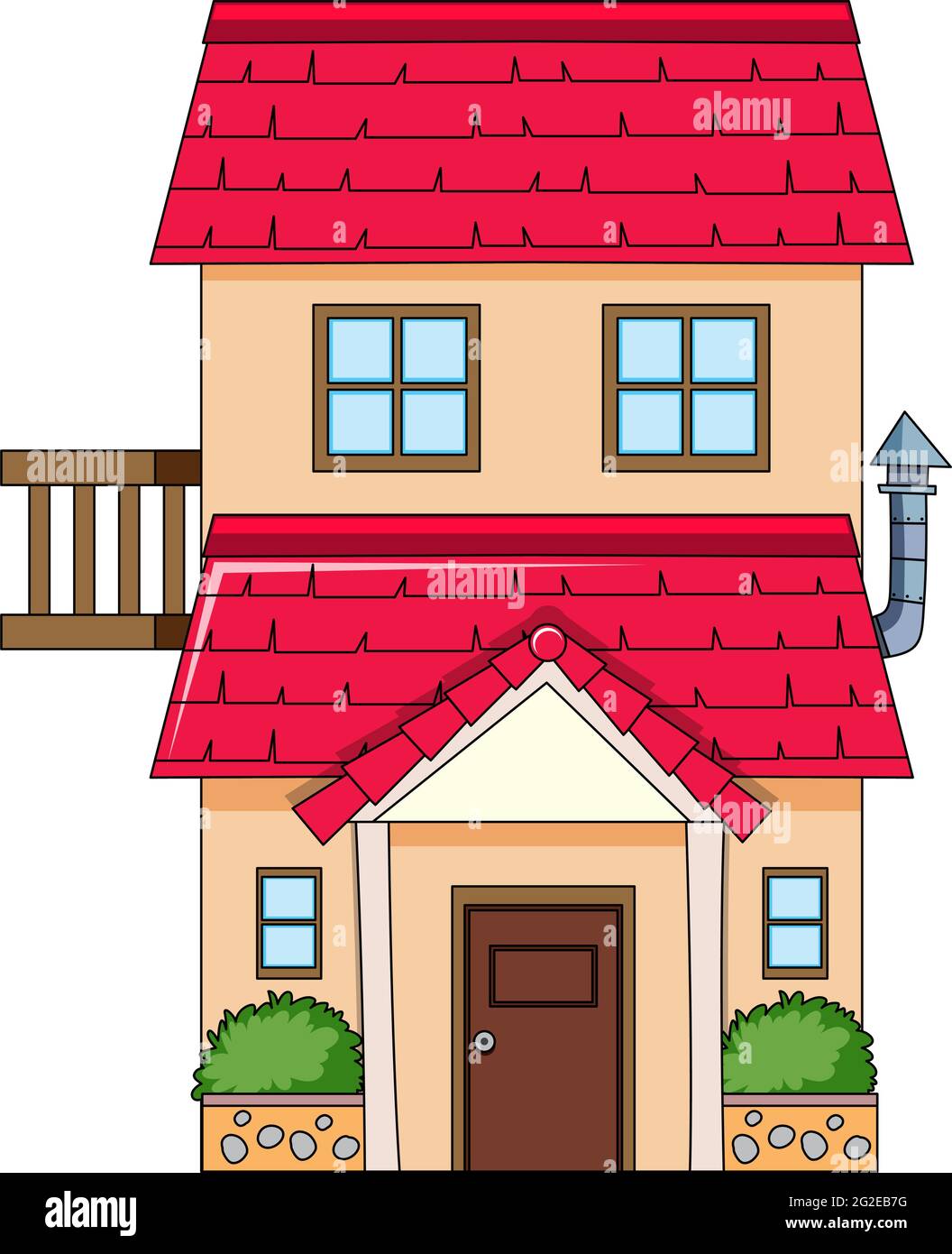House in cartoon style isolated illustration Stock Vector Image & Art ...