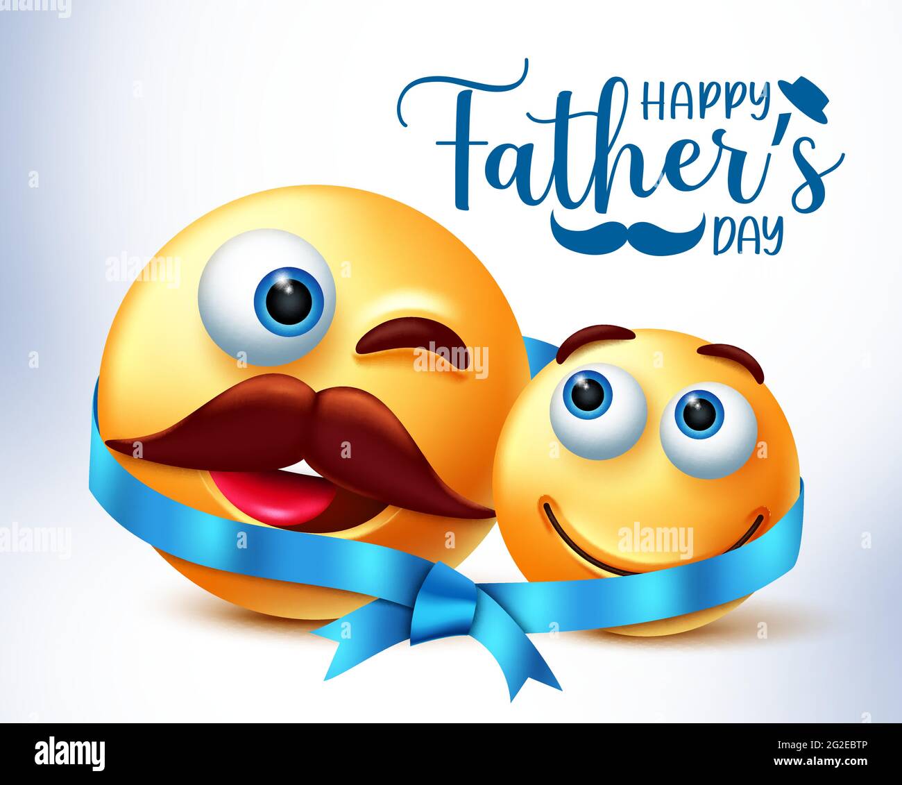 Smiley father's day vector design. Happy father's day text with emoji ...