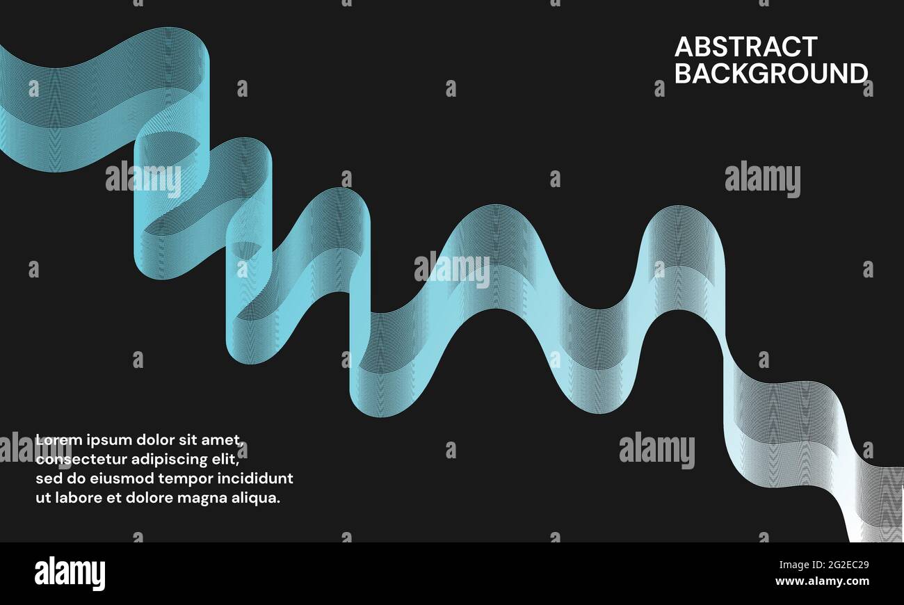 Modern abstract background with wavy lines in light blue and white ...