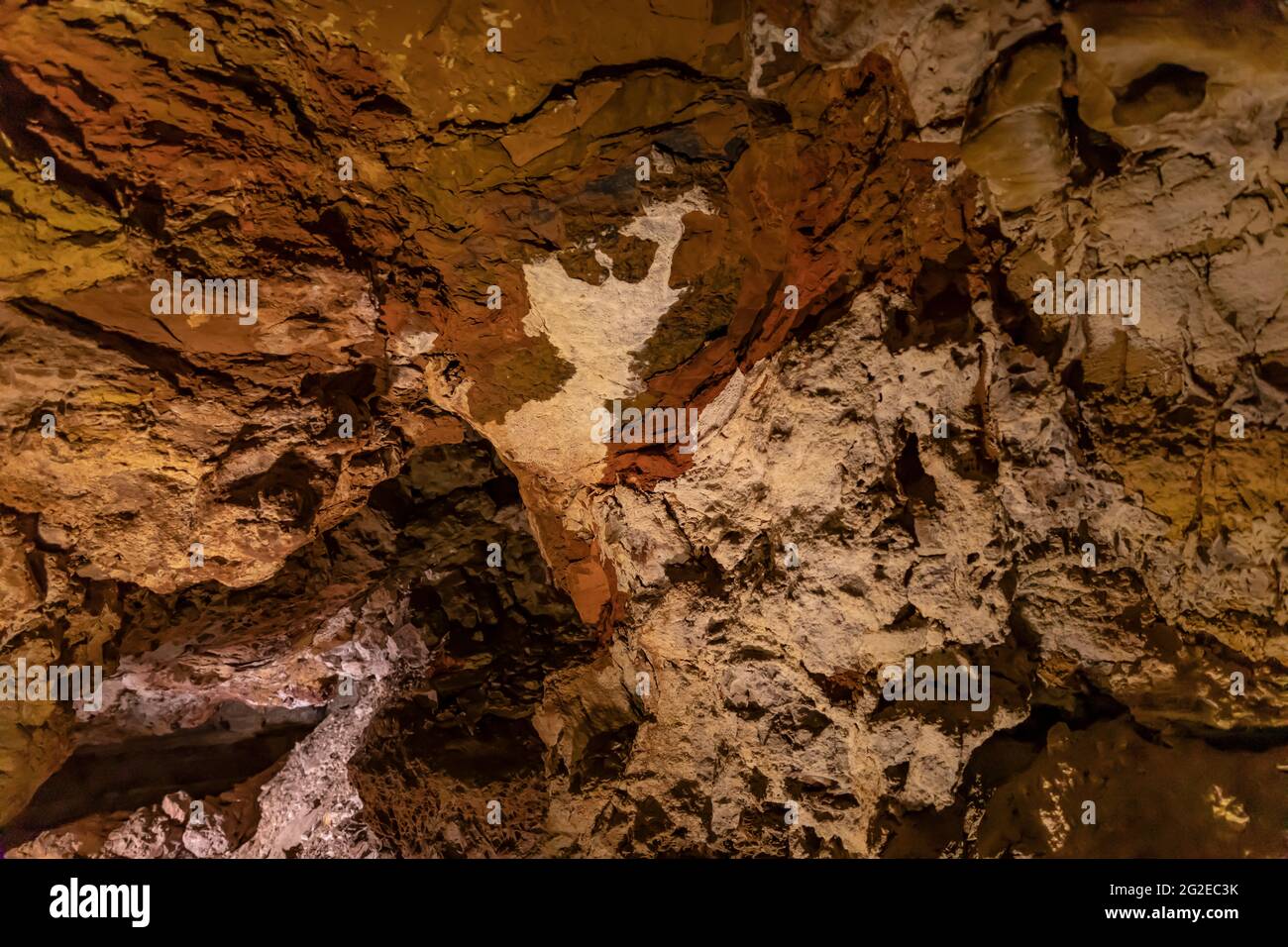 Cave formations in the passages of Wind Cave, Wind Cave National Park ...