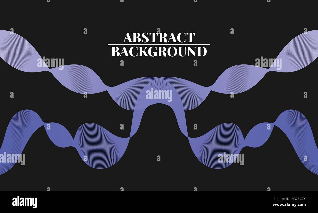 Modern abstract background with wavy lines in light blue gradations ...