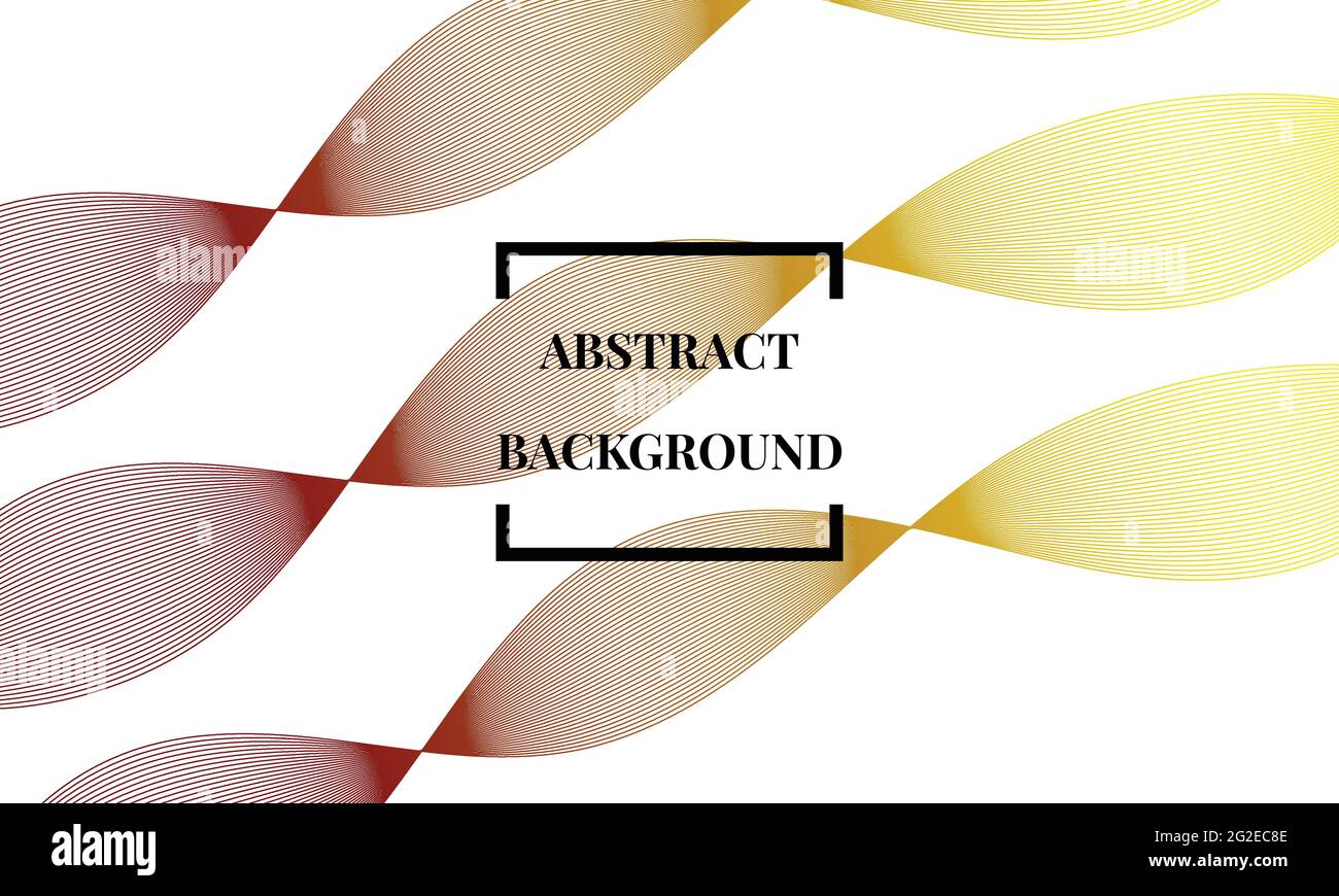 Vector abstract background with dynamic waves in red and yellow ...