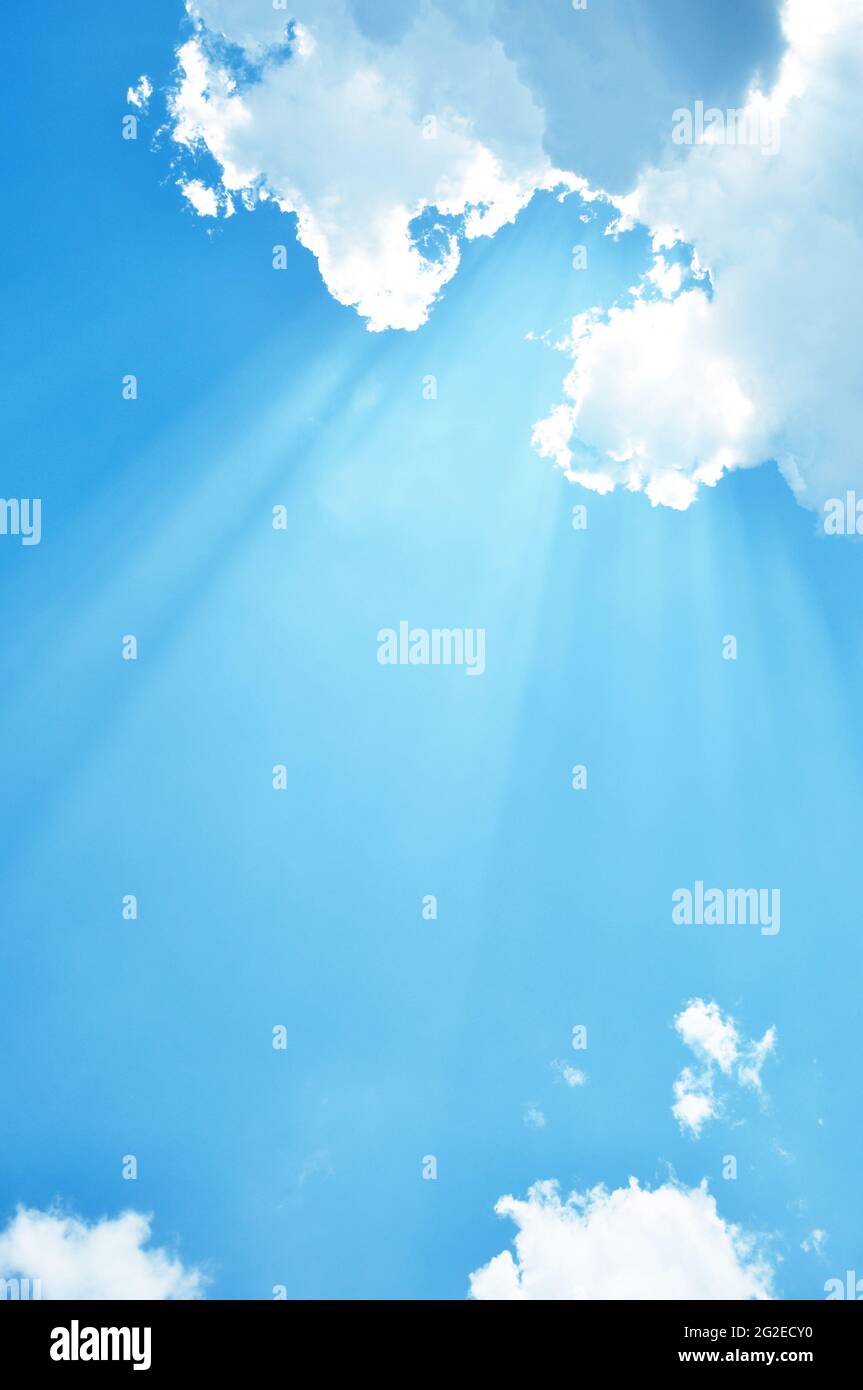 Beautiful sky view with sunlight Stock Photo - Alamy
