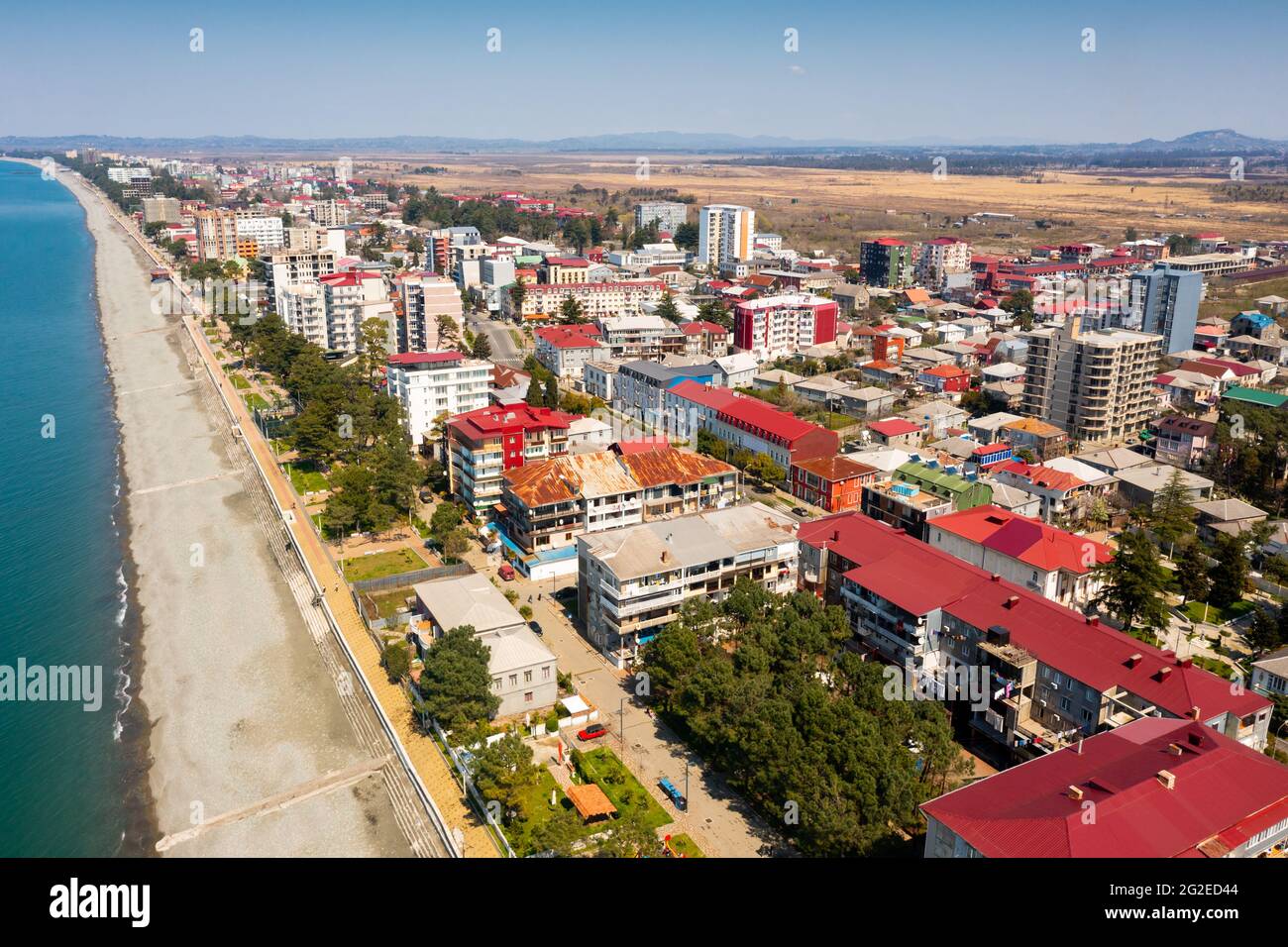Black sea coast in Kobuleti city, Georgia Stock Photo - Alamy