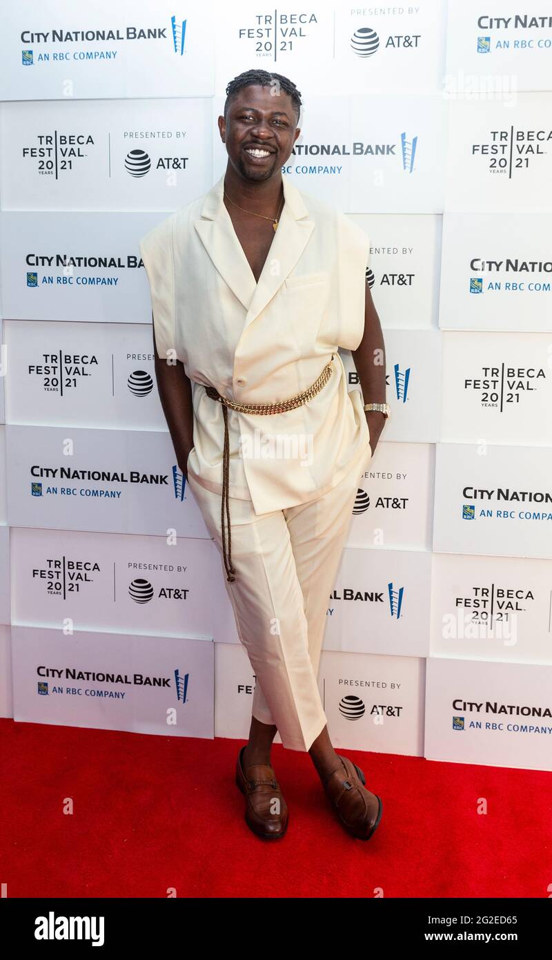 New York, NY - June 10, 2021: Edafe Okporo poses at The Legend of the ...