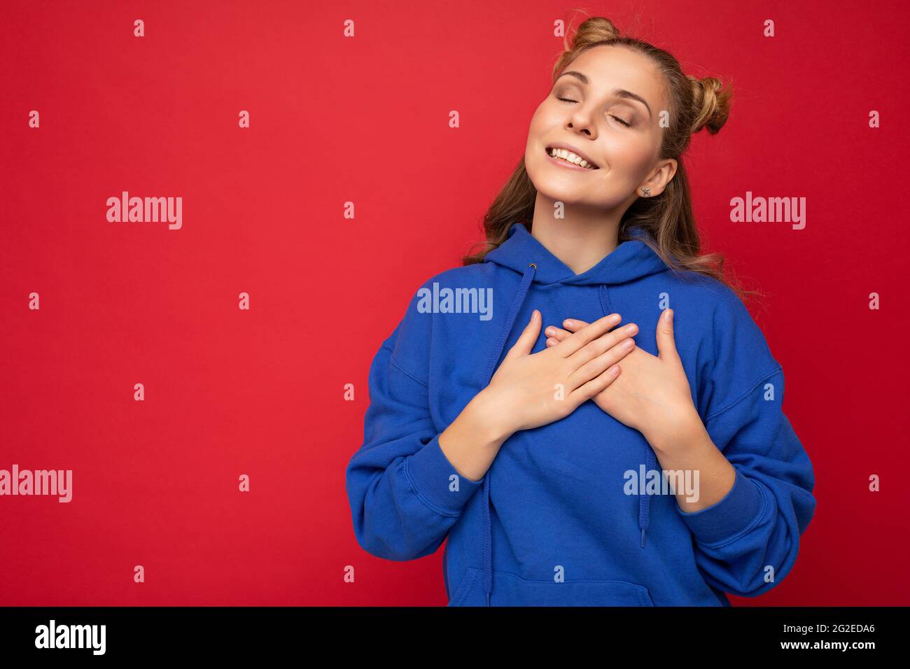 Photo Of Young Positive Happy Smiling Beautiful Woman With Sincere
