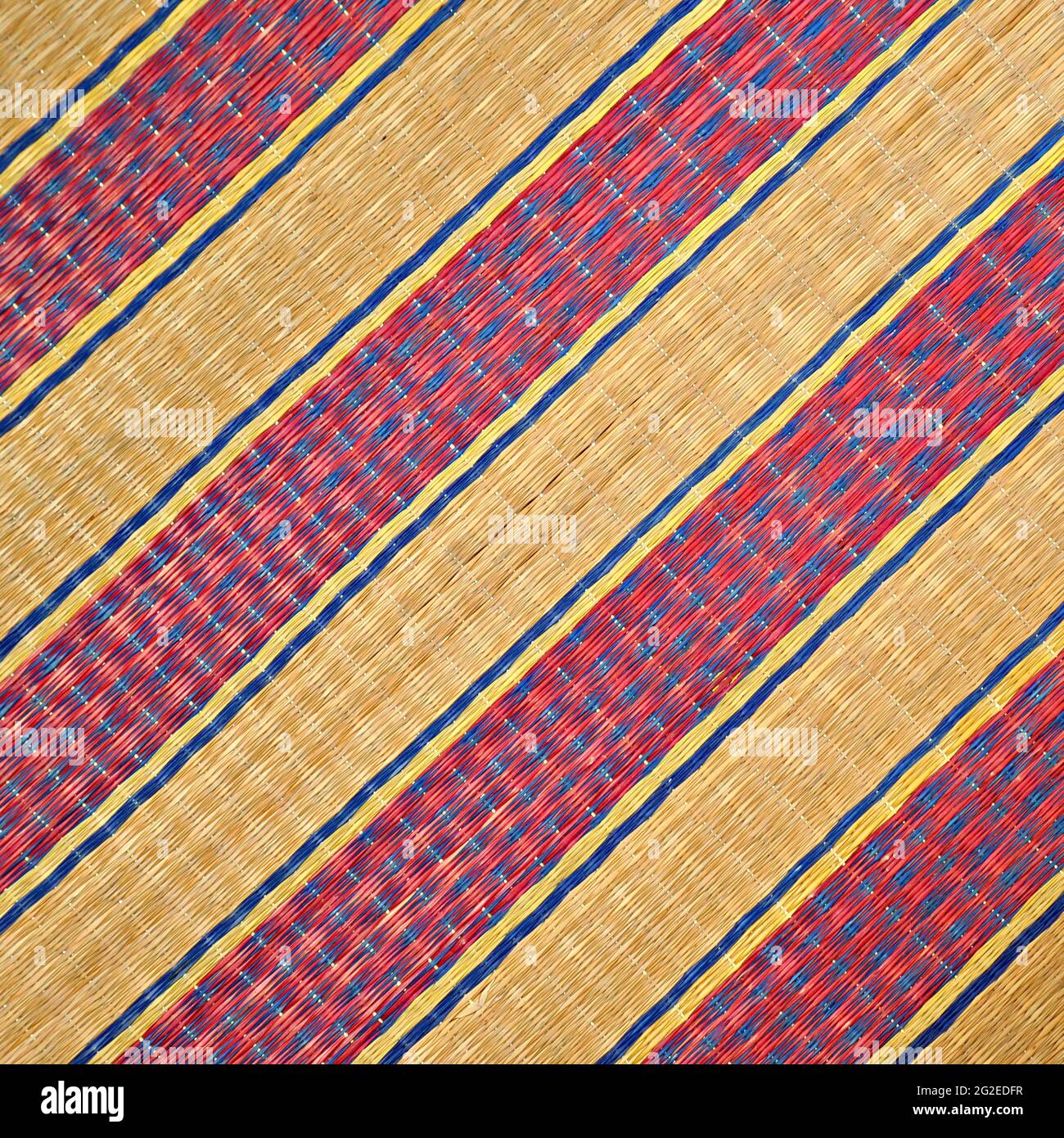 Colorful reed mat texture background Stock Photo - Alamy