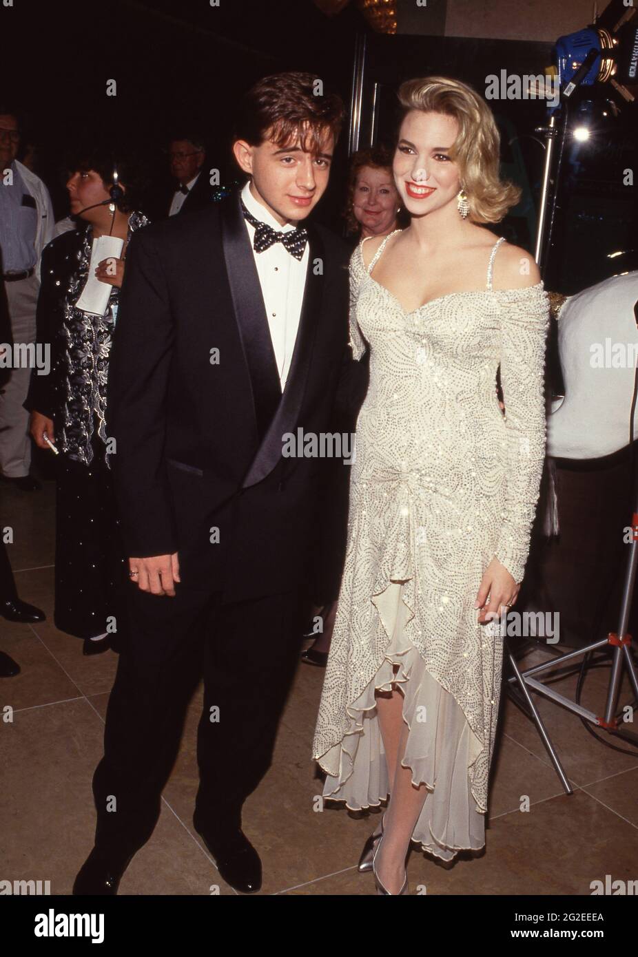 Chris Cuevas and Debbie Gibson October 1990 Credit: Ralph Dominguez/MediaPunch Stock Photo - Alamy