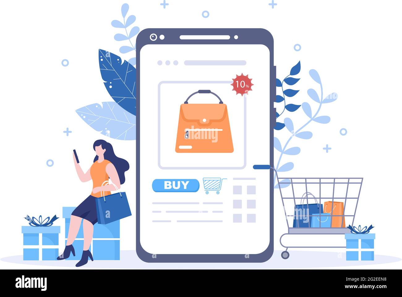 Add To Cart Vector Illustration That Contain List Products, Pictures of ...